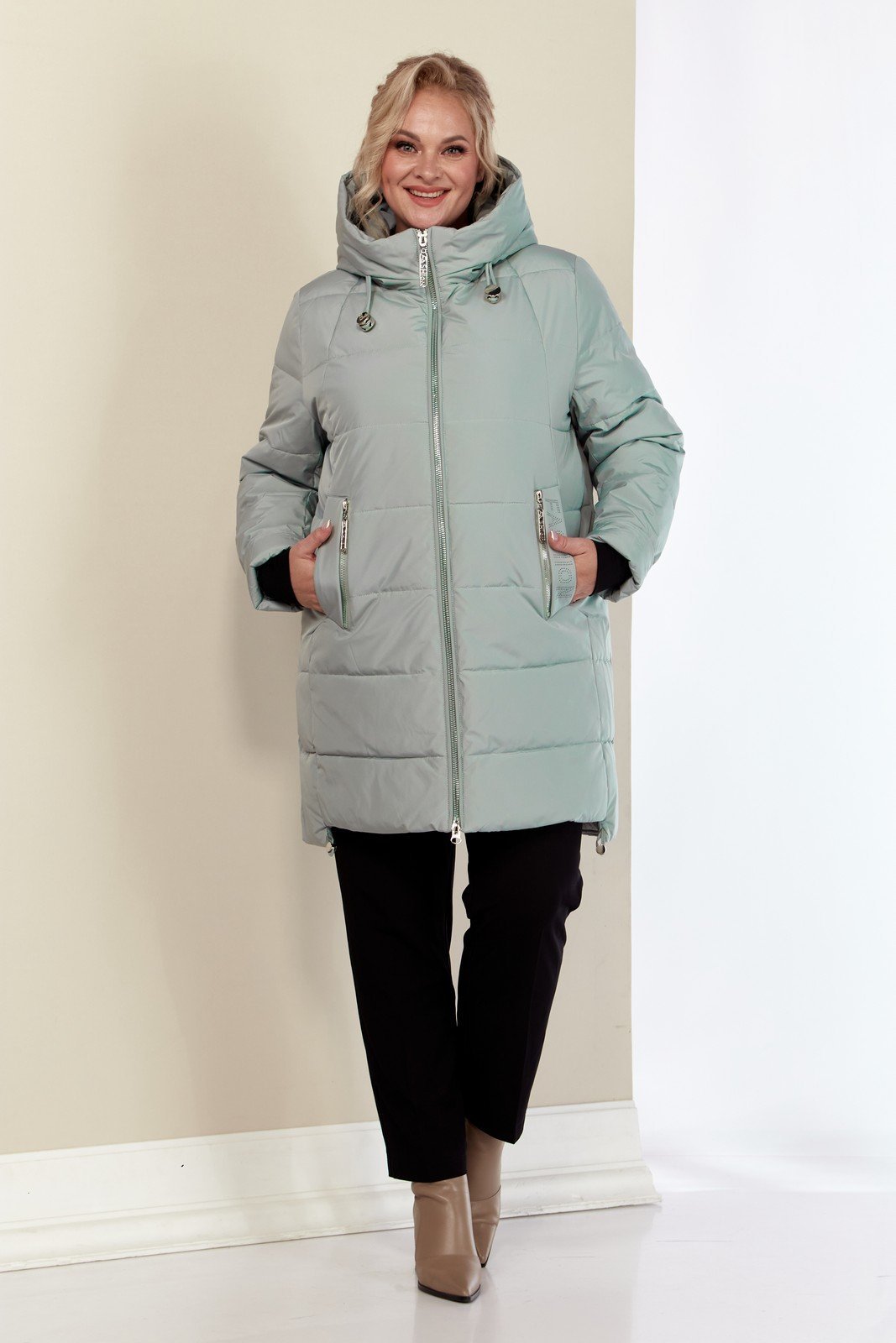 Куртка 2161 фисташка Shetti купить в интернет магазине Велесмода